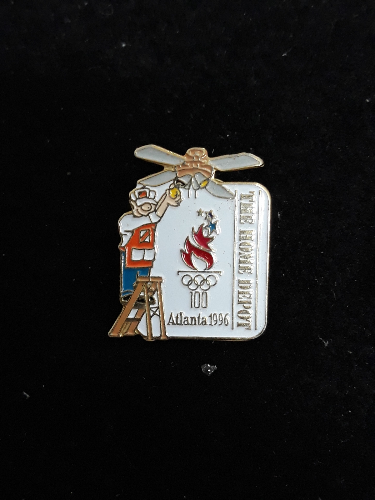 PIN ATLANTA 1996 OLYMPIC GAMES 100 YEARS THE HOME DEPO'R BADGE | eBay