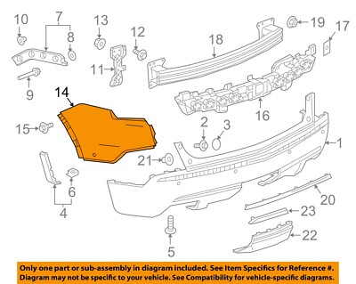 GM OEM 17-20 XT5 Rear Bumper Bumper Components-Upper Cover 84144327 | eBay
