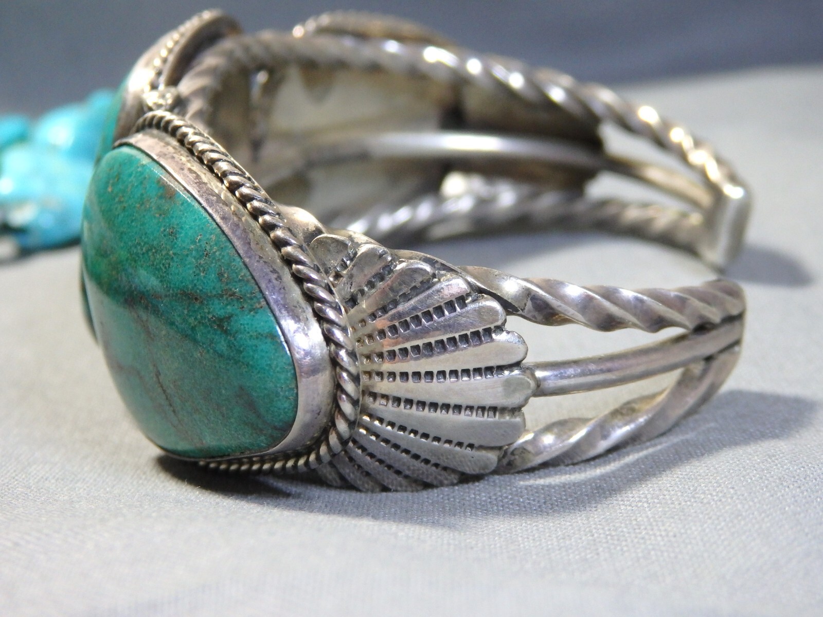 NAVAJO Begay EMERALD Valley TURQUOISE Nv. Sterling SI… - Gem