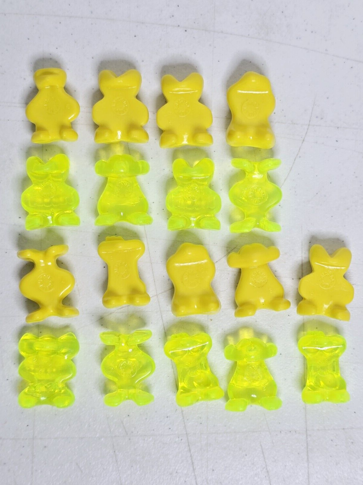 Vintage Gogo's Crazy Bones 18 Count Yellow Green Lot 1990s Collectible ...