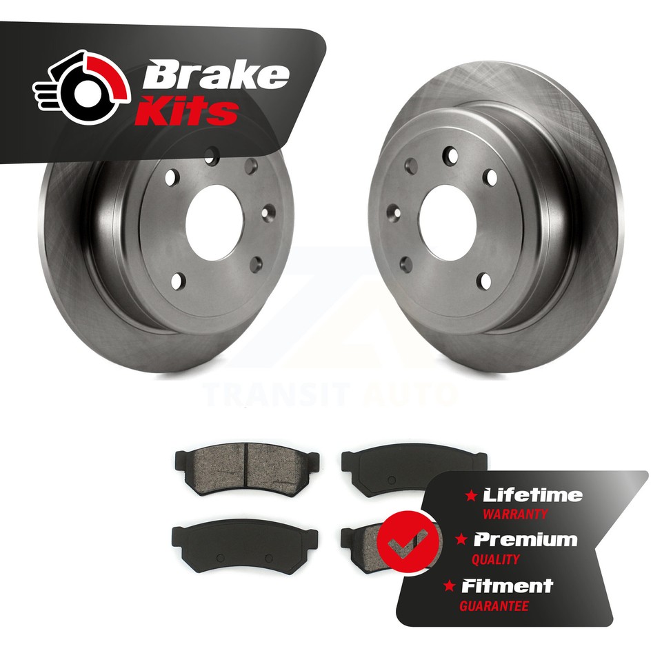 Rear Disc Brake Rotors And Semi-Metallic Pads Kit For 2007-2007 ...