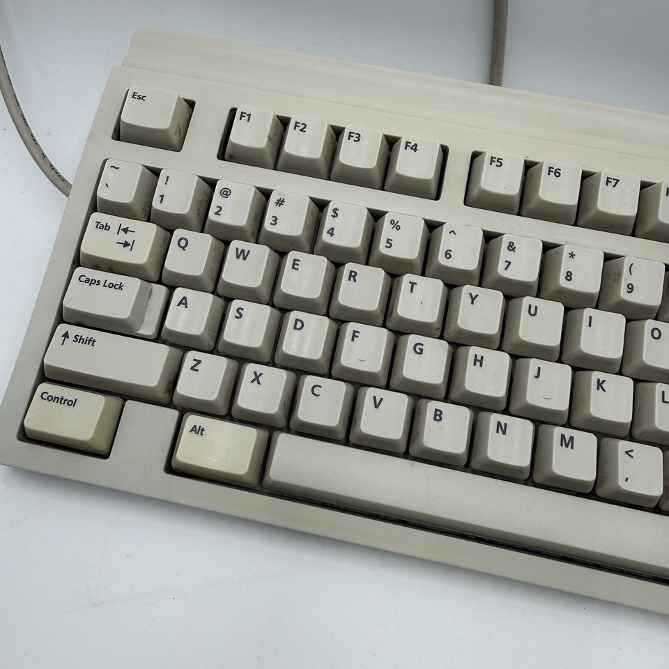 (E1) Packard Bell SK-2100W Mechanical Vintage PS/2 Computer Keyboard ...