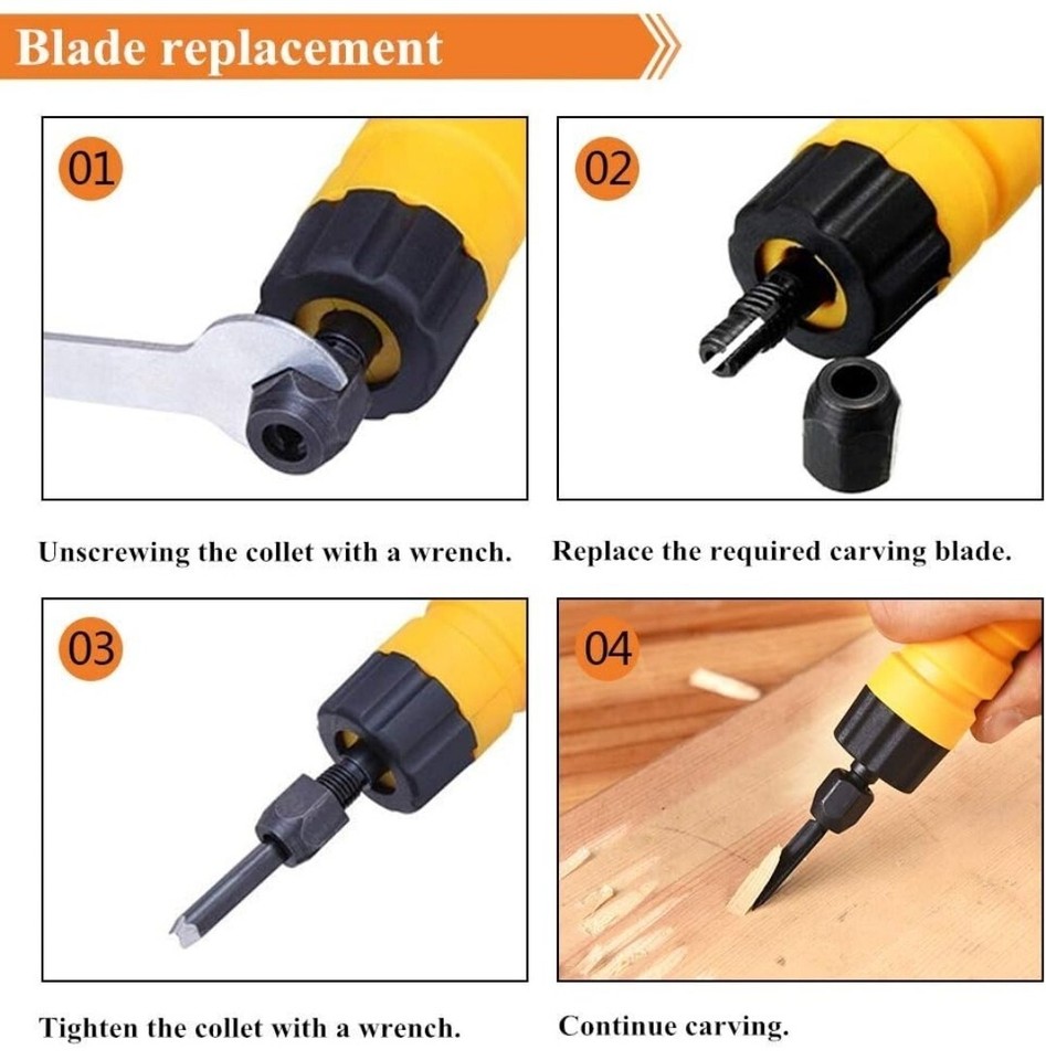 110V 205W Electric Carving Tools Wood Chisel Carving Machine Industrial ...