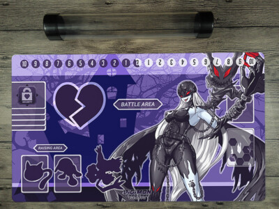 DTCG Lady Devimon Custom Duel Playmat Card Zones DTCG PlayMat Free Best Tube | eBay
