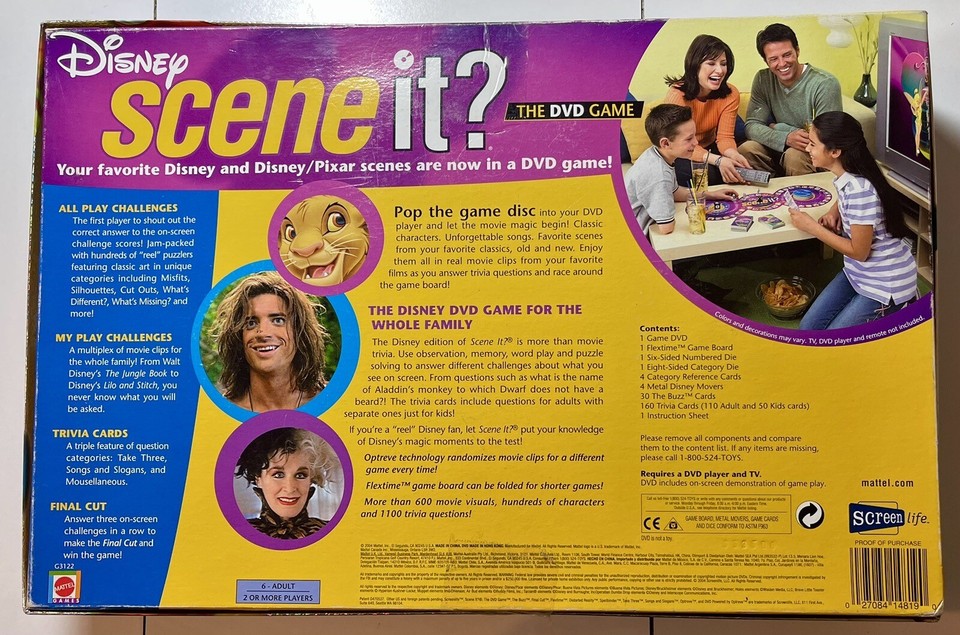 Disney Scene it? The DVD Game 2004 - Family Trivia Board Game Pixar | eBay