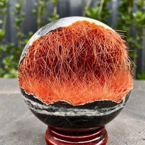 5.4LB Rare iron ore Phosphorus Magnesium Mine Open Smile crystal ball ...