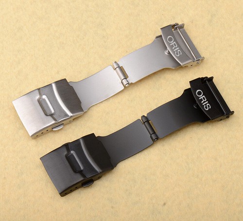 24mm Folding buckle clasp Silicone Rubber Watch Band Strap for Oris TT1 ...