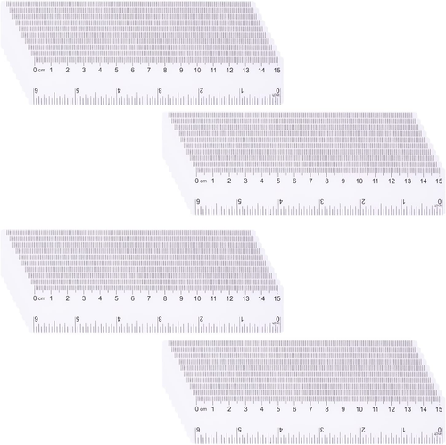 AIEX 40Pcs 6Inch Inch Ruler, Small Transparent Ruler Plastic Mini ...