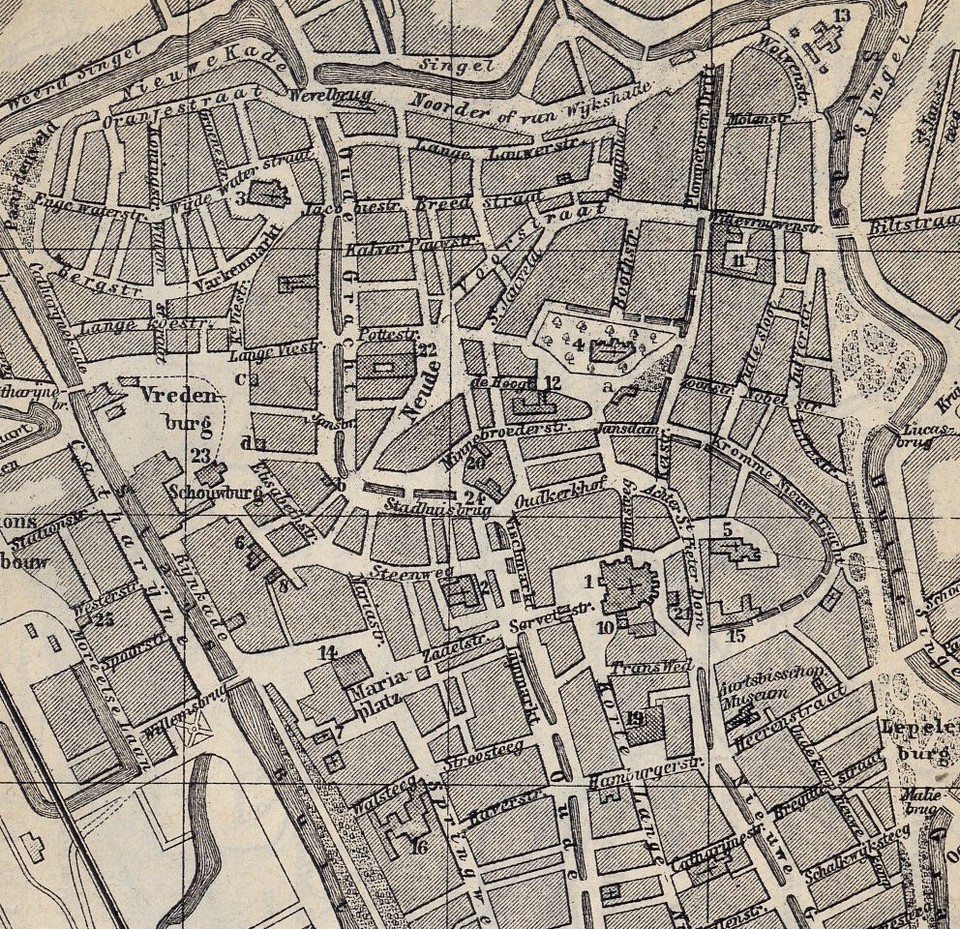 1881 ANTIQUE CITY MAP OF UTRECHT / HOLLAND / NETHERLANDS | eBay