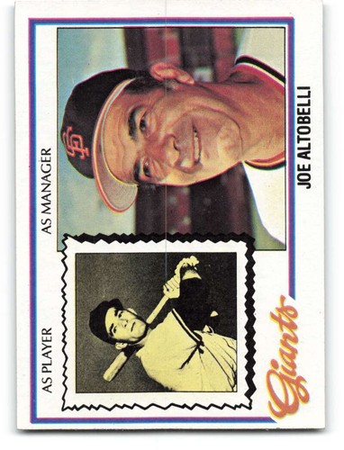 1978 Topps #256 Joe Altobelli/ NM++ RC Rookie Giants ID:244235 | eBay