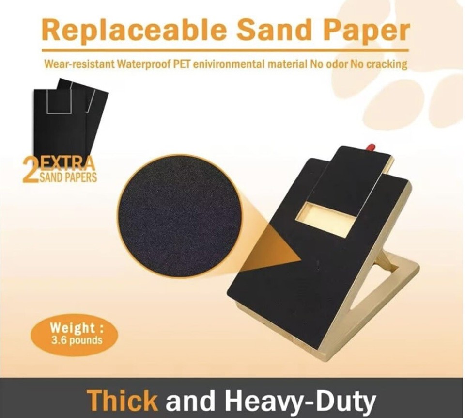 Dog Scratch Pad for Nails -Dog Nail Scratch Board with Treat Box -Nail ...