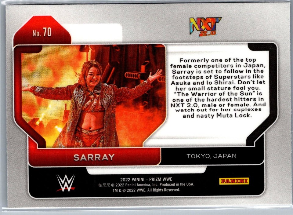 2022 Panini Prizm WWE #70 Sarray NXT 2.0 | eBay