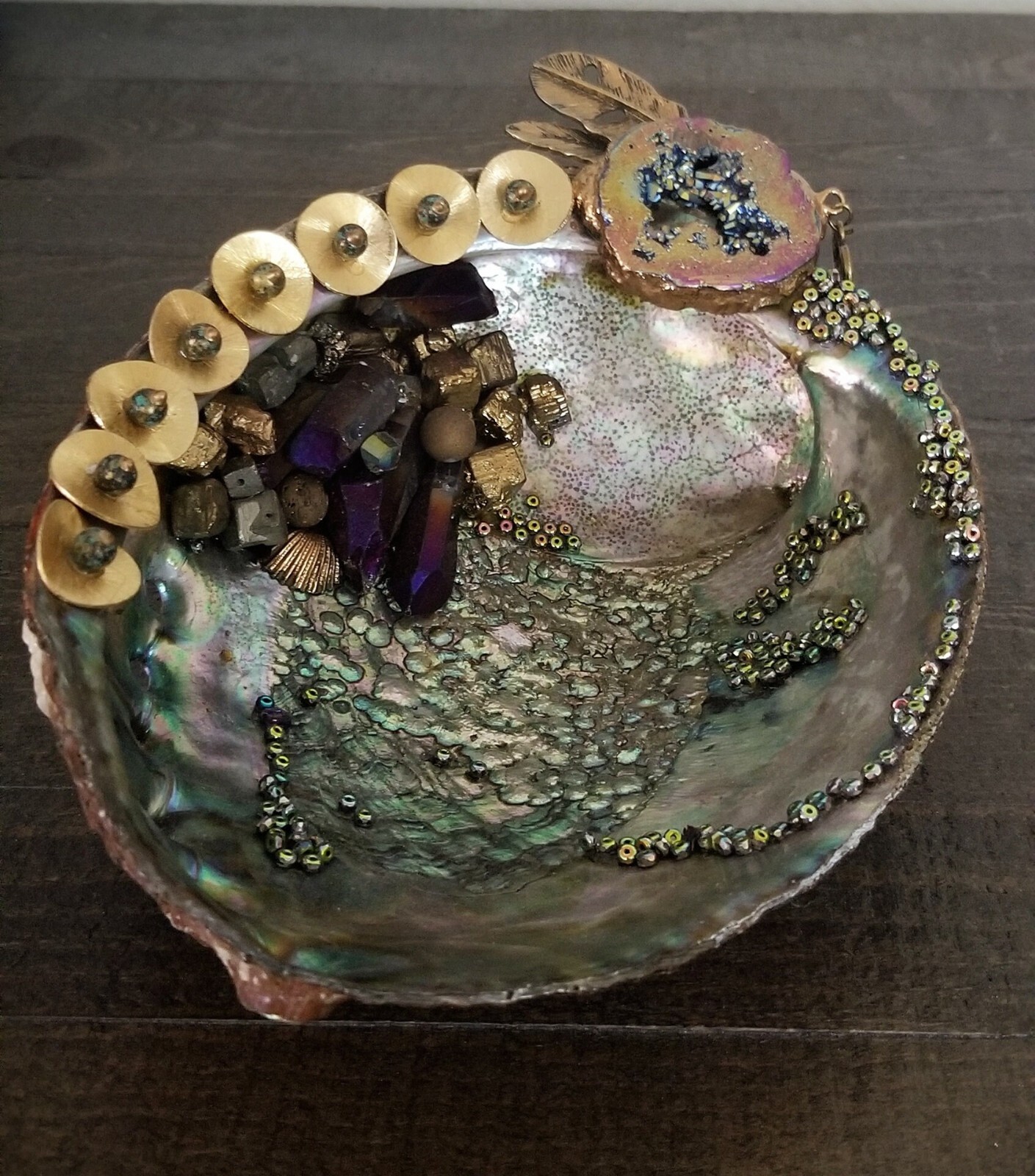 Large Abalone Shell Home Decor, Haliotis Iris, Jeweled Abalone Shell | eBay