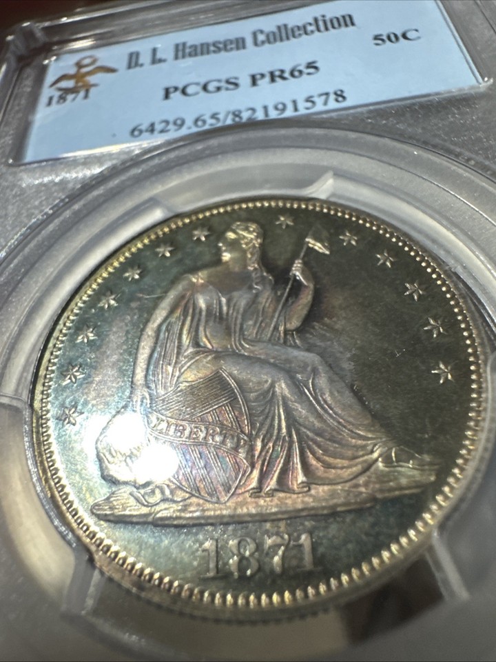 1871 D L Hansen Collection PR65 Toned PCGS | eBay