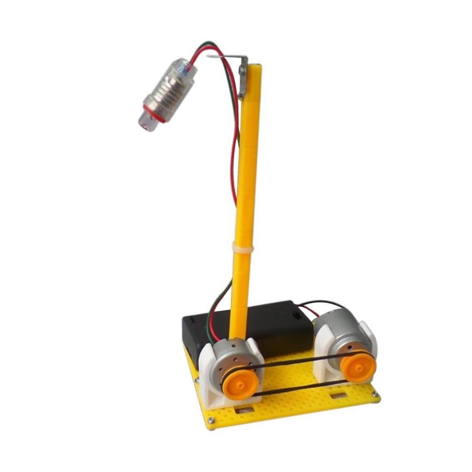 Micro Electric Power Generator Mini Motor LED Lighting DIY Teaching ...