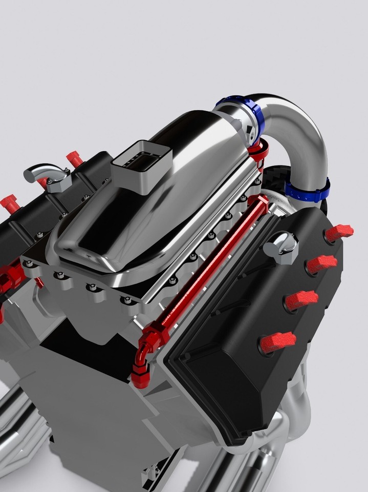 1/24 1/25 ProCharged HEMI Engine Kit for Revell AMT Pro Mod Drag Muscle ...