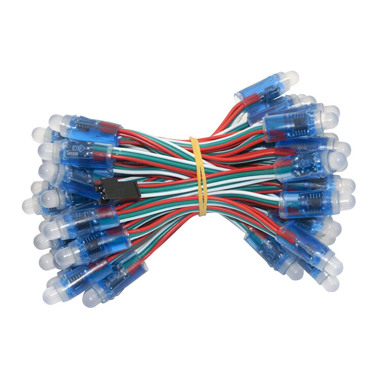 DC 5V 12V WS2811 12mm IC Full Color Pixel LED RGB Digital Module Light ...