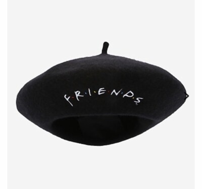 NWT Friends tv show logo black beret hat for women | eBay