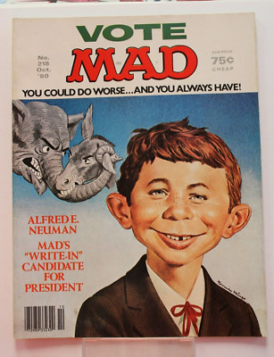 MAD MAGAZINE #218 (1980) Vote Mad You Could do Worse, EC NICE HIGHER ...