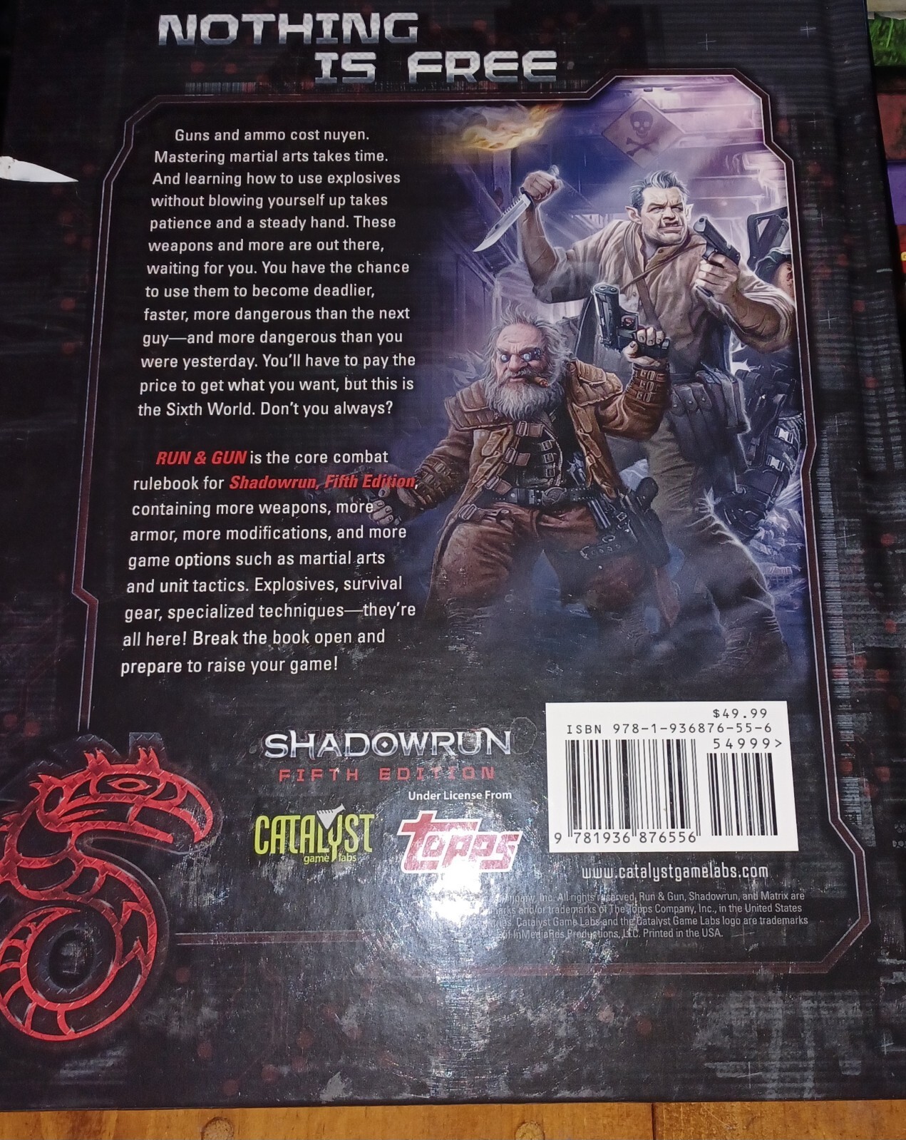 Catalyst Shadowrun 5th Ed Run & Gun VG RPG HC Core Combat Rulebook for ...