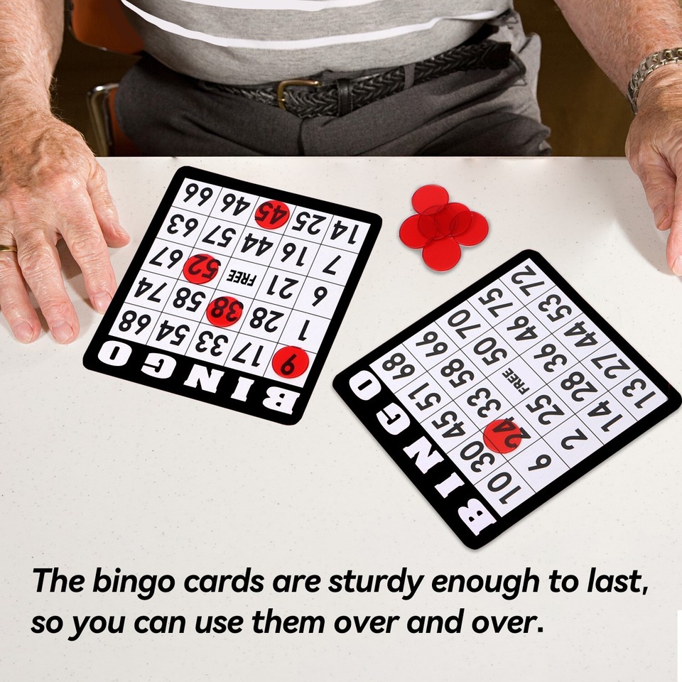 18-Pack Black Bingo Cards Set for Bingo Game/Thick Paper Bingo ...