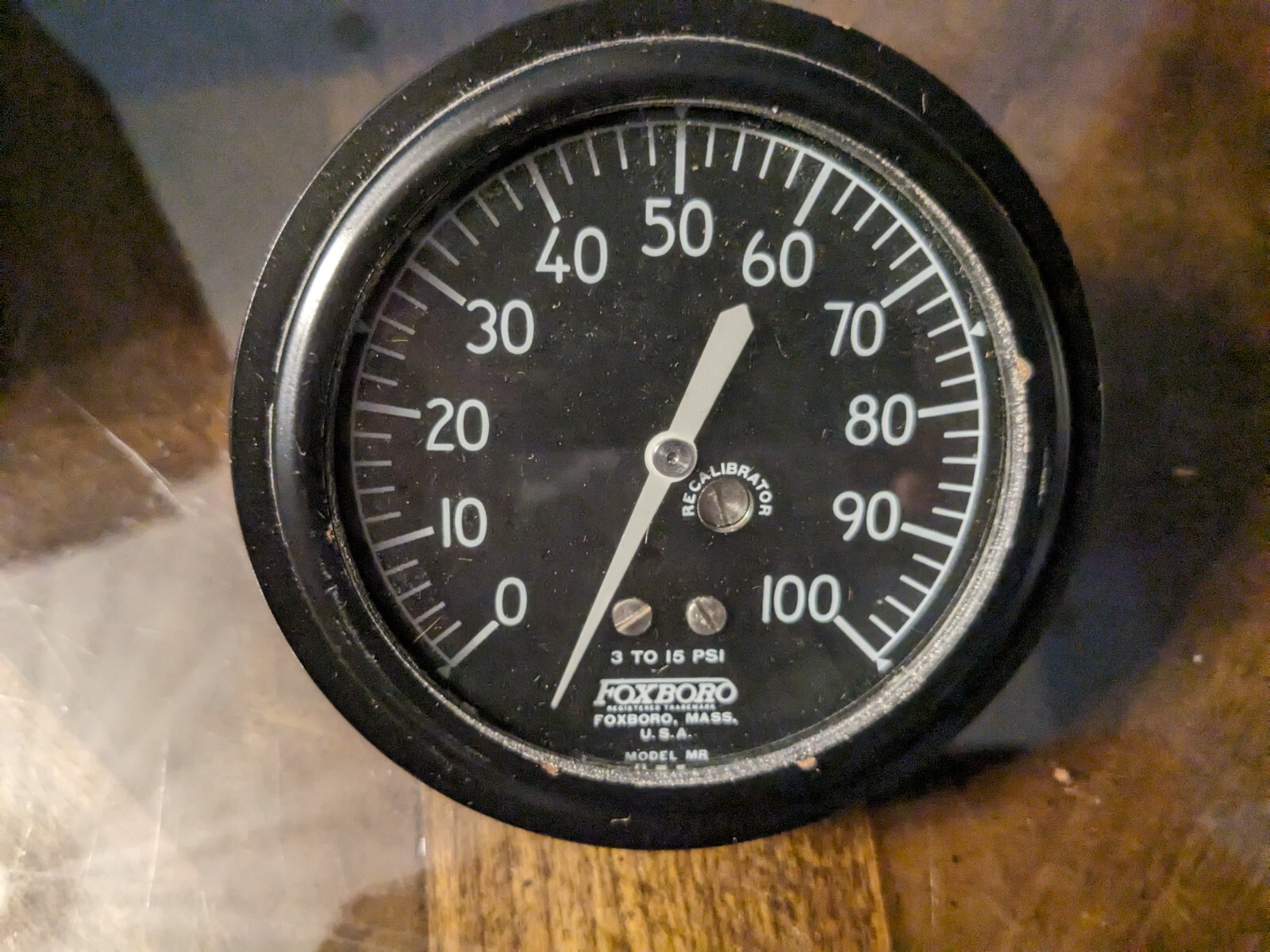 FOXBORO RECEIVER GAUGE 3" 3-15 PSI 1/4" NPT CENTER MOUNT FACTORY NEW IN ...