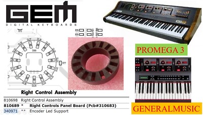 20X GEM 340971 GENERALMUSIC ENCODER LED SUPPORT X PROMEGA 3 | eBay