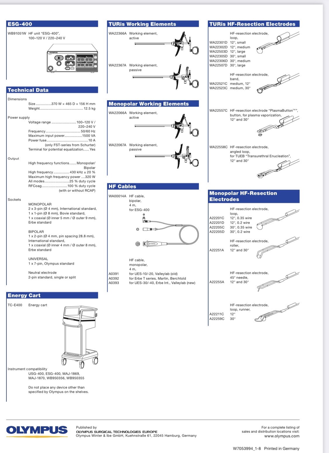 Olympus WA22067A Monopolar Working Element Passive Action | eBay