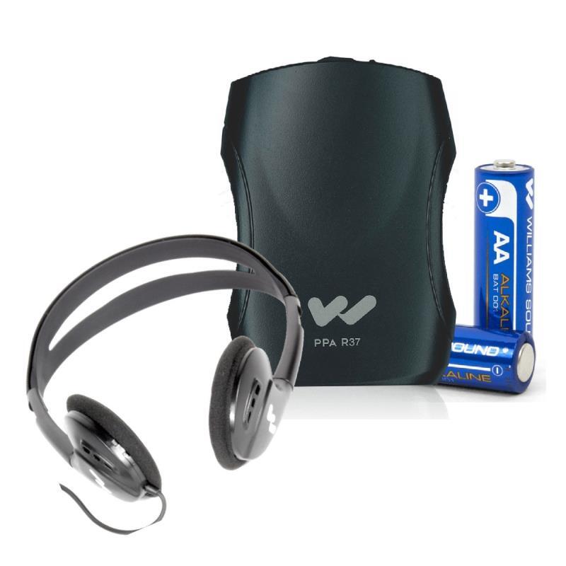 Williams Sound Ppa R37 Receiver With Batteries + Hed 021 Headphone Ppa ...