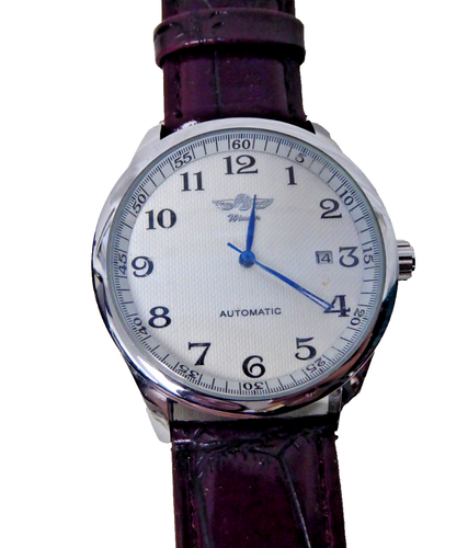 Winner Automatic A458 Wrist Watch Mechanical Classic Calendar Brown ...