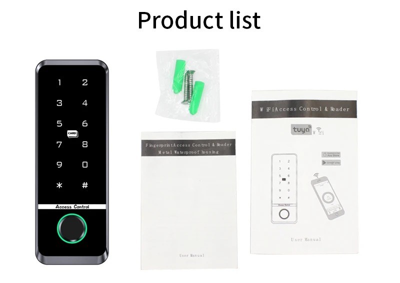 Outdoor Tuya WiFi Access Control Kit Waterproof RFID Fingerprint Keypad ...