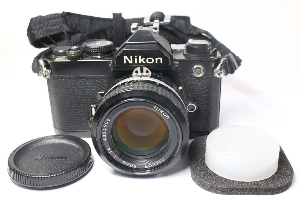 Nikon FM Black 35mm SLR Film Camera Body Nikkor 50mm F/1.4 Nikon FM Black 35mm SLR Film Camera Body Nikkor 50mm F/1.4