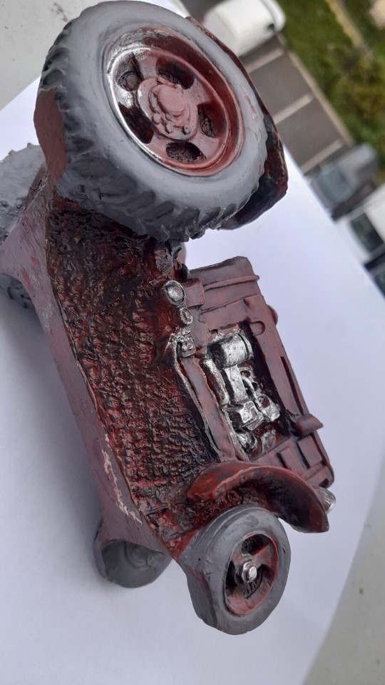 TRACTEUR VINTAGE RESINE Robuste ancien Maquette Agricole Farmer's | eBay