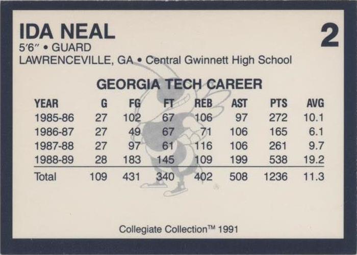 1991 Collegiate Collection - Ida Neal #2 for sale | eBay