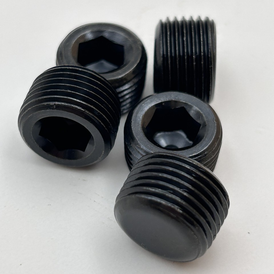 1/8" NPT Plug Pipe Fitting Counter sunk Thread Internal Hex Head Male ...