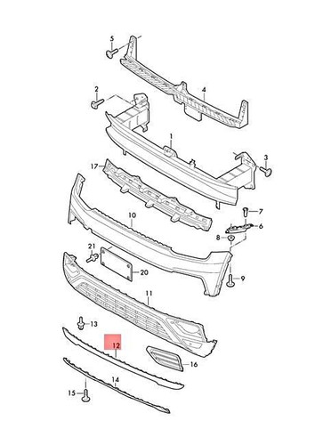 Genuine VW Atlas Teramont CA1 Spoiler Satin Black 3CN8071109B9 | eBay
