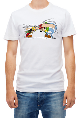 Angry Asterix and Obelix Short Sleeve White Men's T Shirt K1003 | eBay
