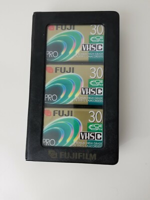 New Fujifilm Pro VHS-C Camcorder Premium Video Cassette Tapes 3-Pk TC ...