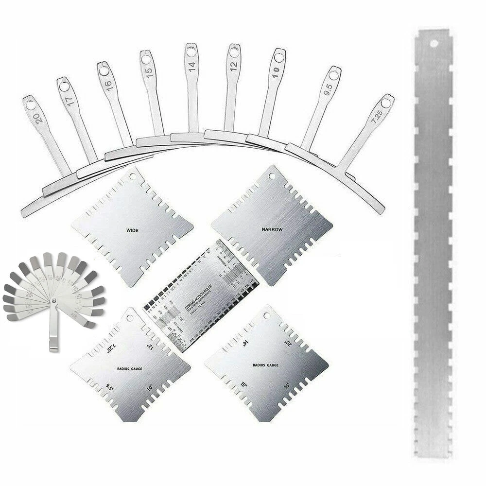 Guitar Neck Notched Straight Edge Rocker Luthier Tools Gauges Ruler ...
