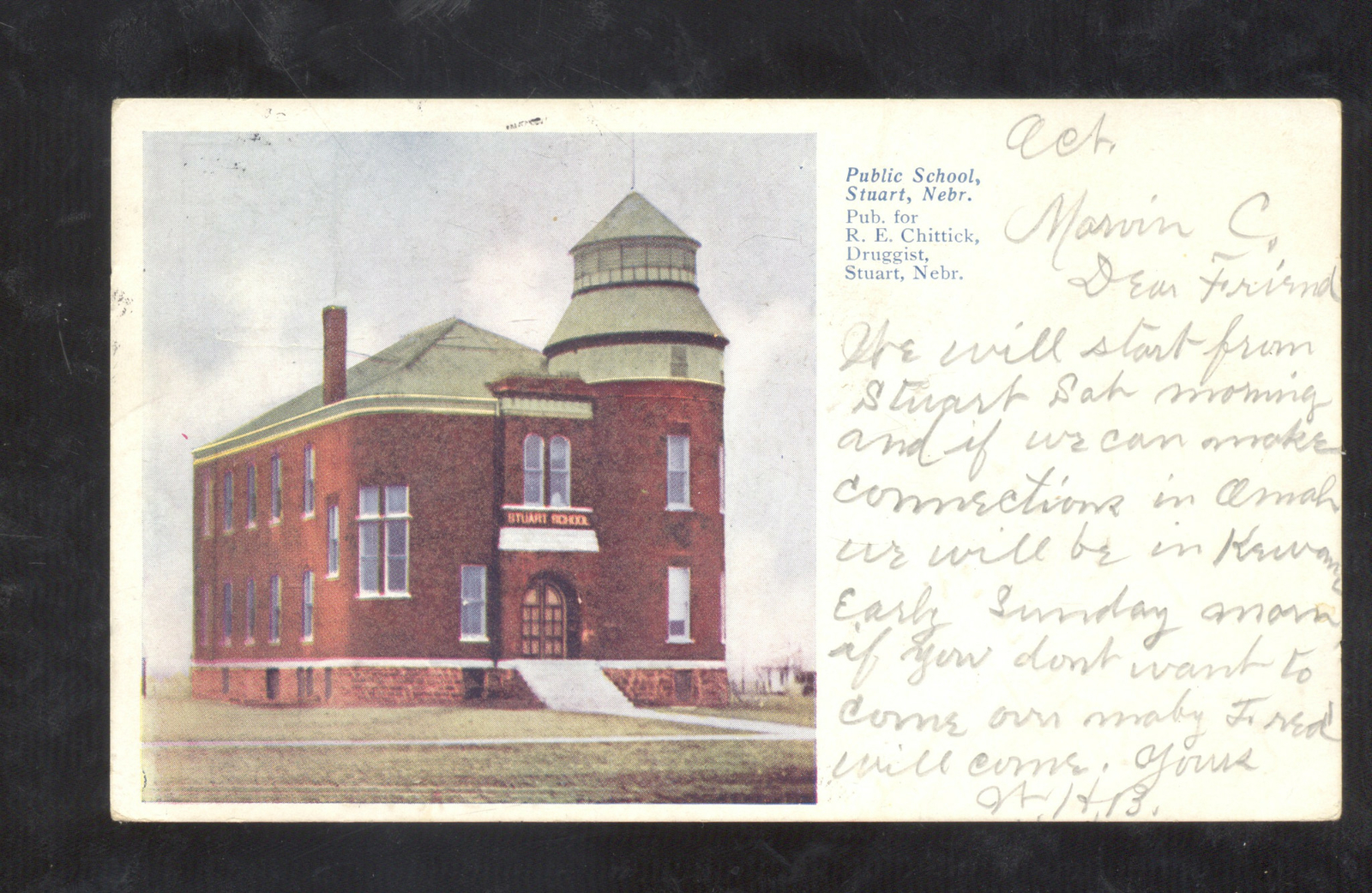 STUART NEBRASKA STUART PUBLIC SCHOOL VINTAGE POSTCARD | eBay