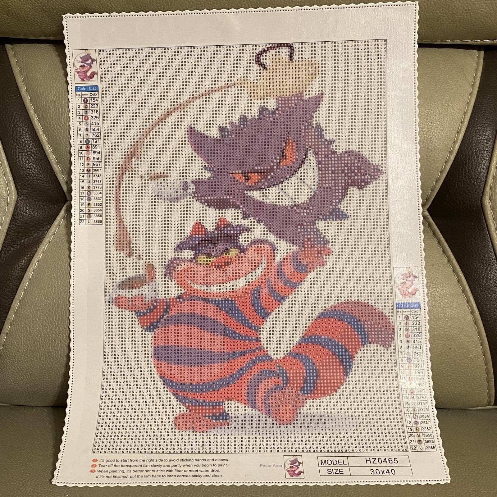 Cheshire Cat Gengar DIY Full Round Drill 30x40cm Diamond Painting | eBay