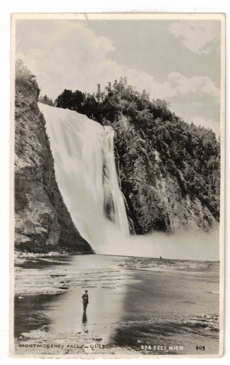 1941 Real Photo PC: Panoramic View of Montgomery Falls, Quebec, QC ...