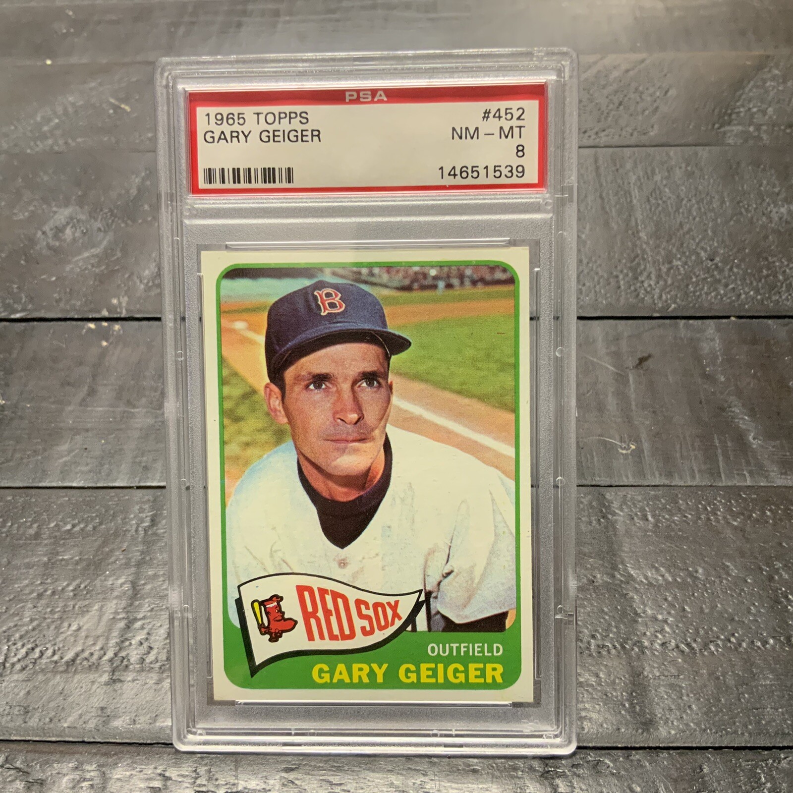 1965 Topps #452 Gary Geiger Boston Red Sox PSA 8 NM-MT | eBay