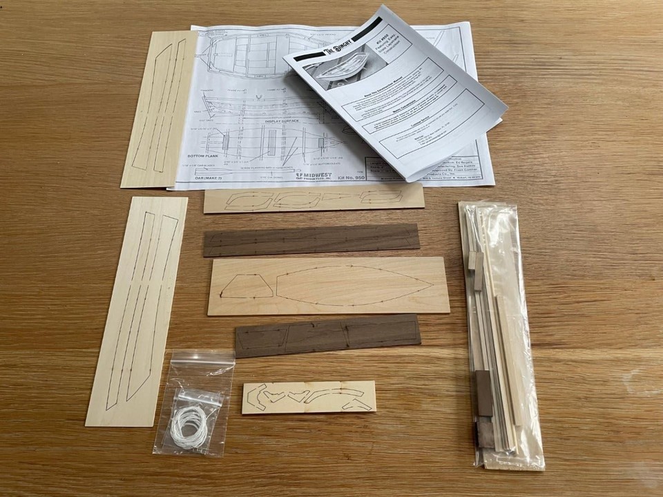 Midwest Dinghy Wooden Ship Model Kit - DIY Woodcraft, Self Assembly ...