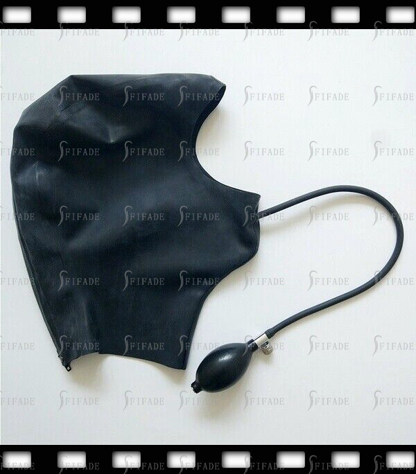 Latex Unisex Hoods Pump Mouth Open Face Cool Wear Masks Customized .4mm ...