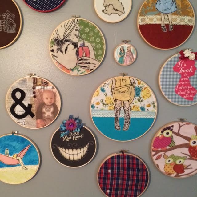 Set of TWO 5x5 Skull and Roses Handmade Craft or Quilting Fabric Blocks ...