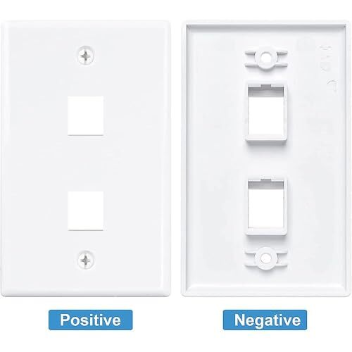 2 Ports Keystone Wall Plate Ethernernet Wall plate RJ45 Wall plate for ...