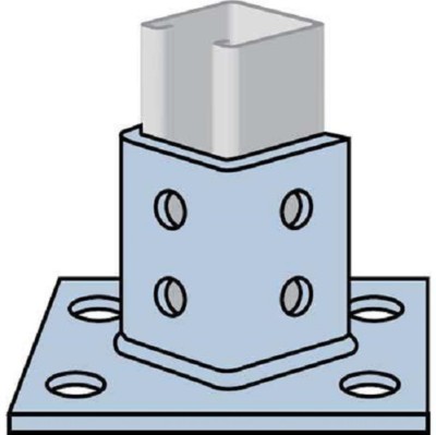 Unistrut BASE PLATE UNIP2072ASS 150x152x89mm, 19mm Hole, Stainless ...