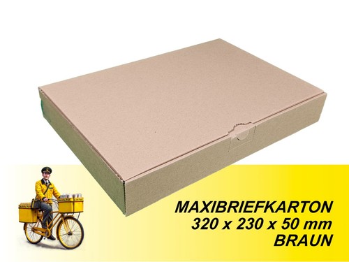Maxibriefkartons 320x230x50 mm braun Maxibrief Kartons 32x23x5 cm DIN ...
