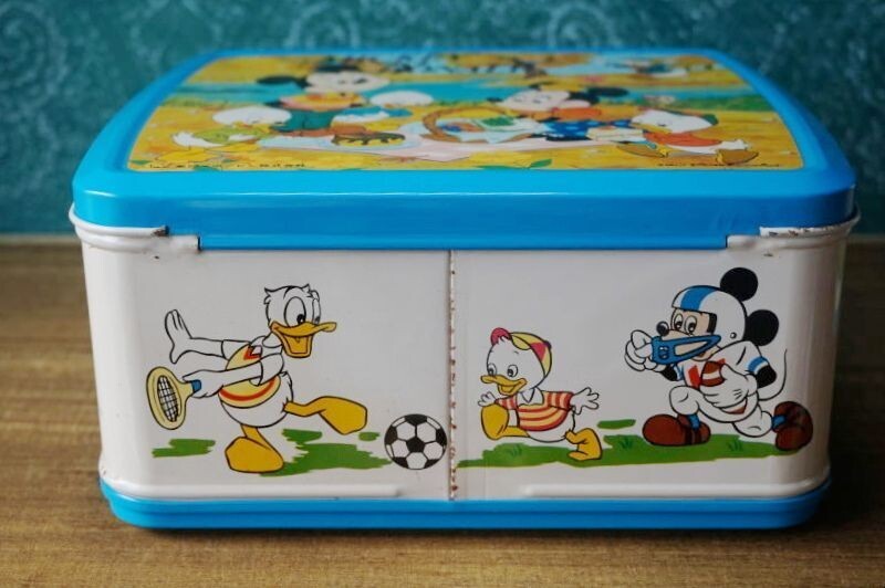 Mickey & Donald Zojirushi Lunch Kit Lunch Box & Thermos Flask Vintage ...